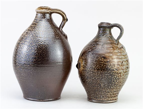 Tim Hurn | a wood fired salt glazed flagon with impressed decoration ...