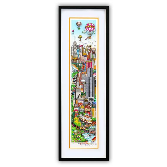 Charles Fazzino | A DEEP DISH PIEâ ¦IN CHI-TOWN | MutualArt
