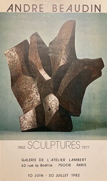 André Beaudin | Poster dated 1982 for an exhibition at Galerie LAMBERT ...