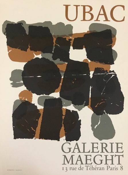 Raoul Ubac | UBAC Raoul Poster lithograph Galerie Maeght 1966 (1966 ...