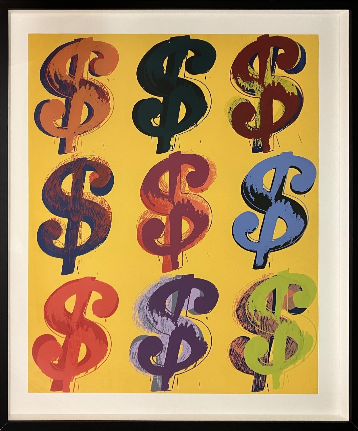 Andy Warhol | 'Yellow Dollar Sign Nine' | MutualArt