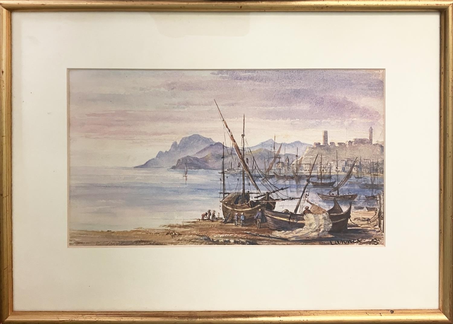 Edward Lear | 'A view of the Bay of Cannes' | MutualArt