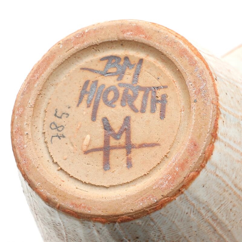 Marie Hjorth | A stoneware bowl and two jugs, decorated with green ...