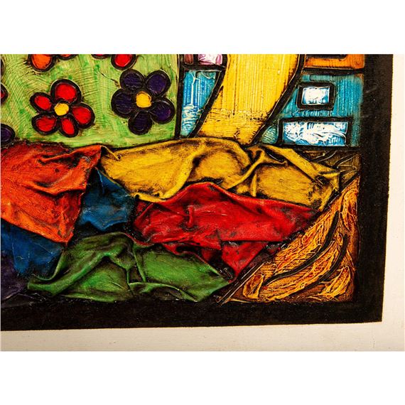 Cuban School | Original Cuban Folk Art Acrylic Painting & Linen Pieces ...