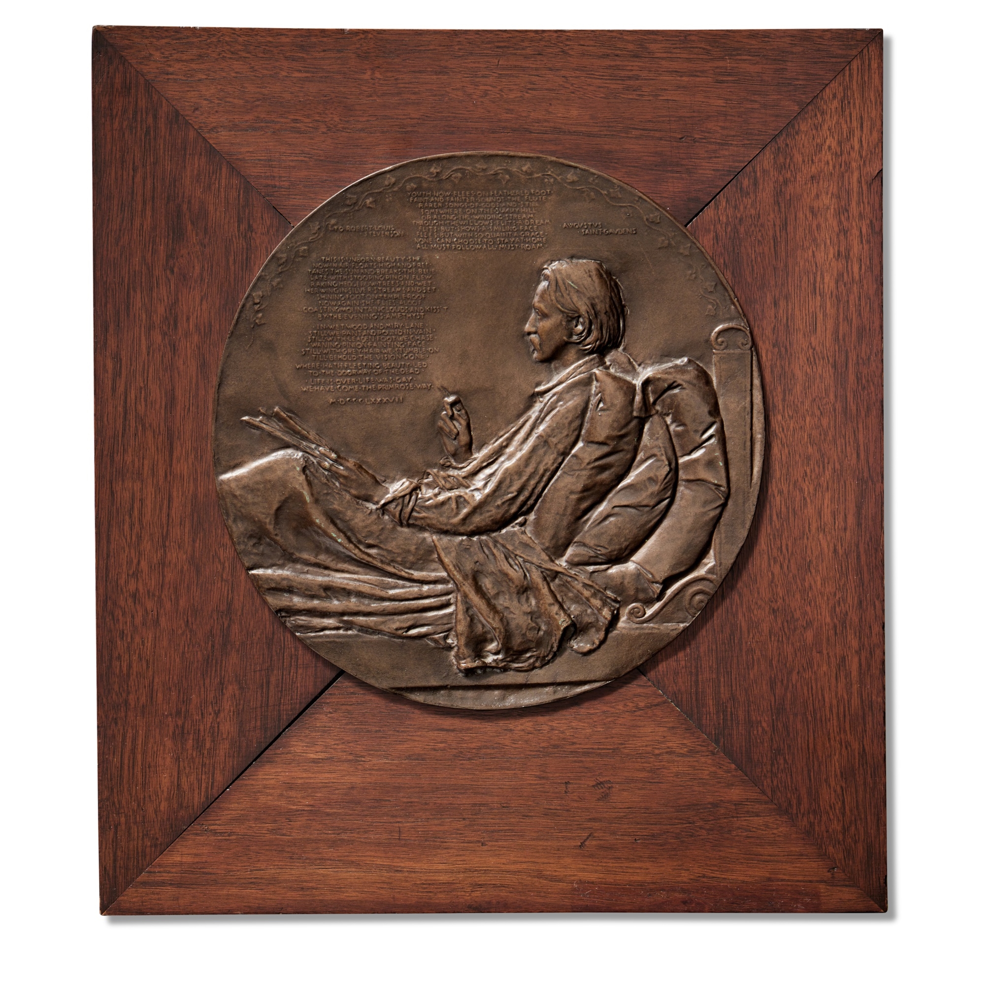 Augustus Saint-Gaudens | Portrait Relief of Robert Louis Stevenson ...