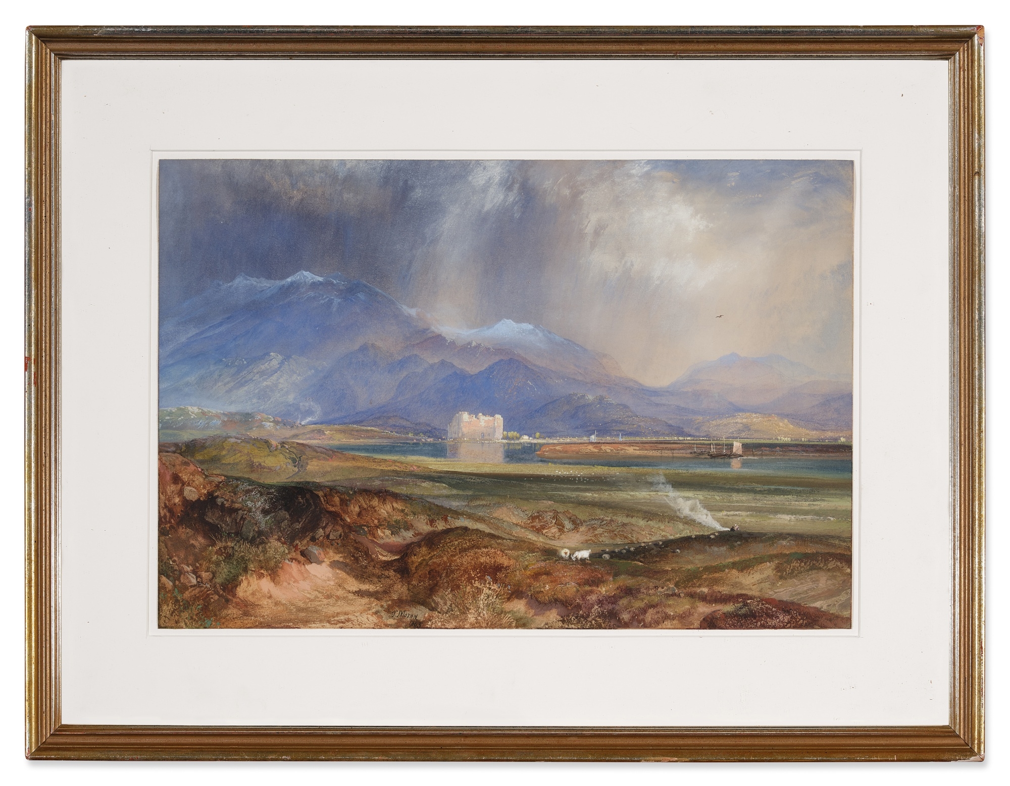 Thomas Moran | Landscape with Distant Castle (1863) | MutualArt