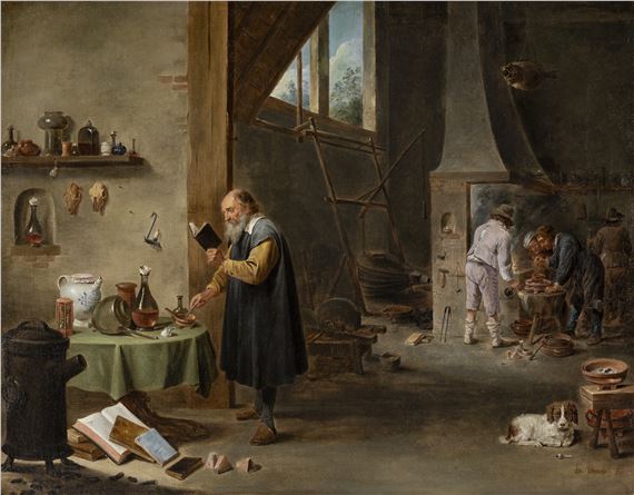 David Teniers the Younger | The alchemist in his laboratory | MutualArt