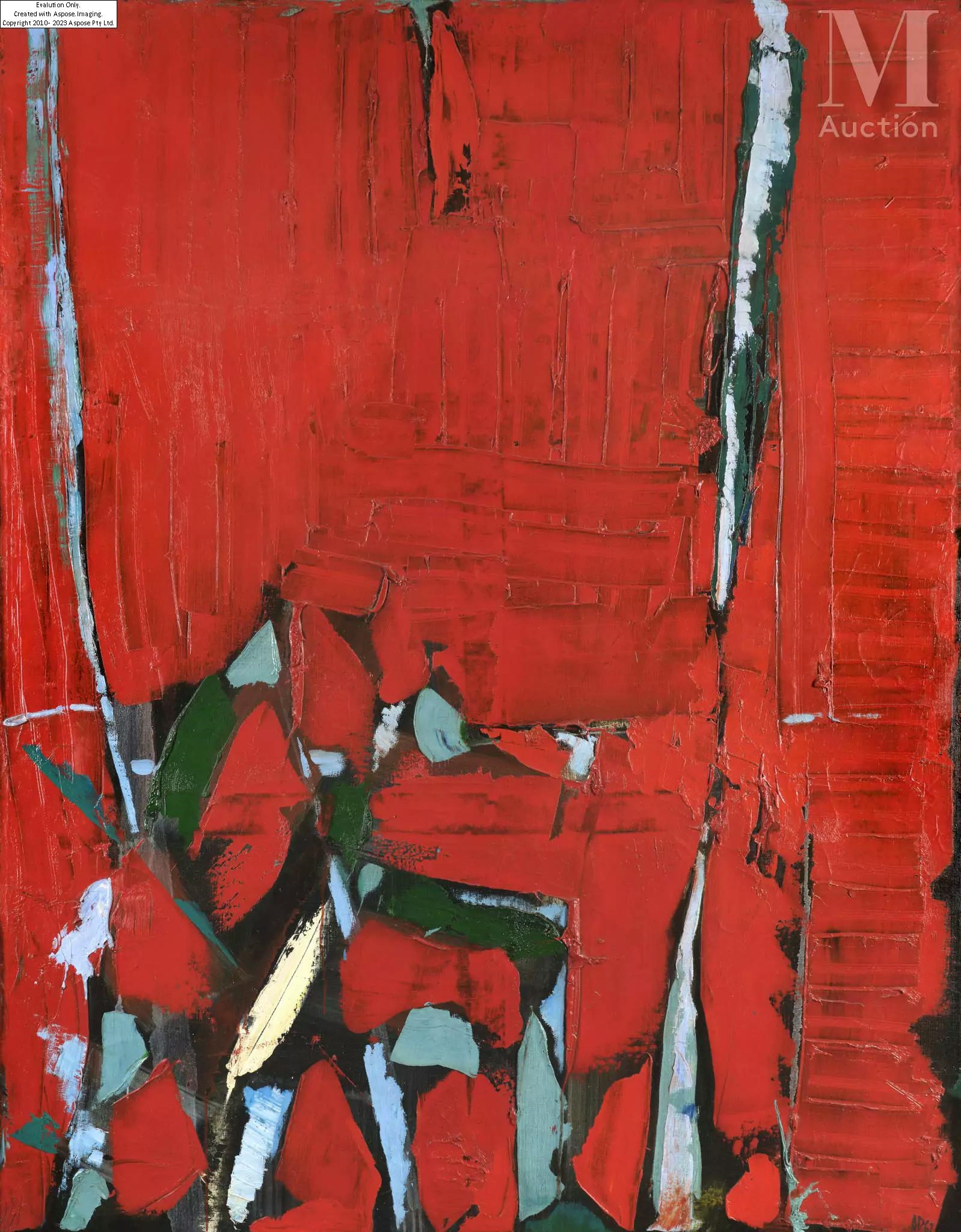 Olivier Debré | Figure rouge, 1962 (1962) | MutualArt