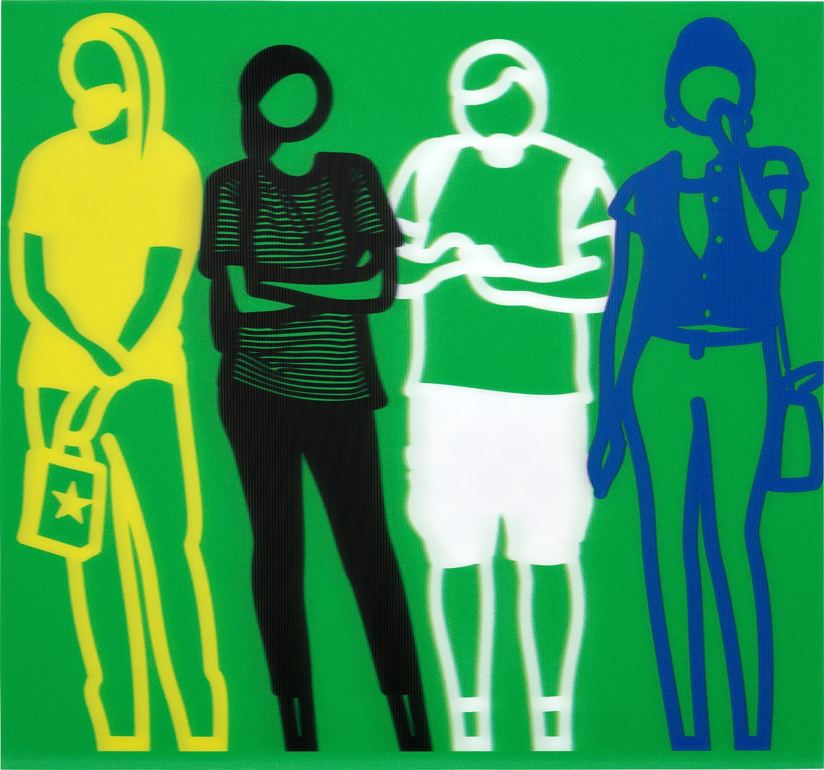 Julian Opie | Yellow Black White Blue, from Standing People (2020 ...