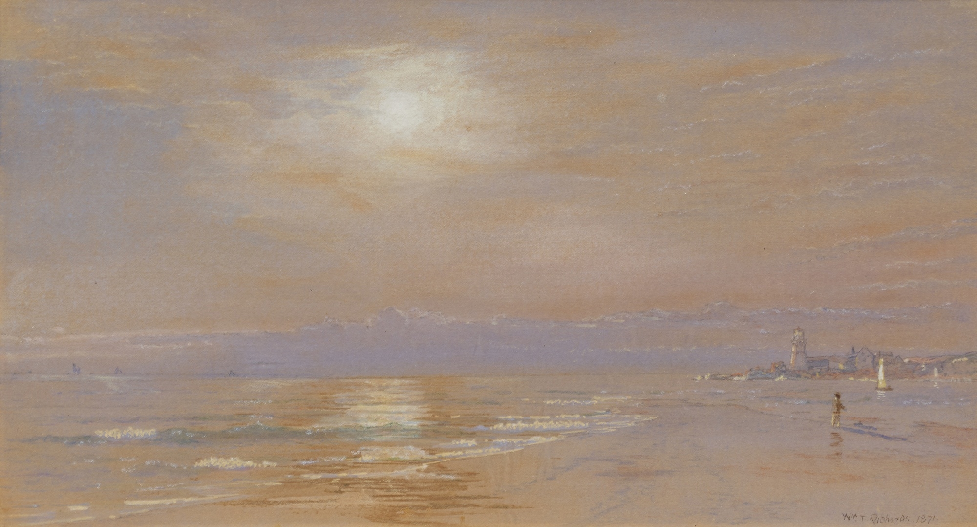 William Trost Richards | Along the Jersey Coast (1871) | MutualArt