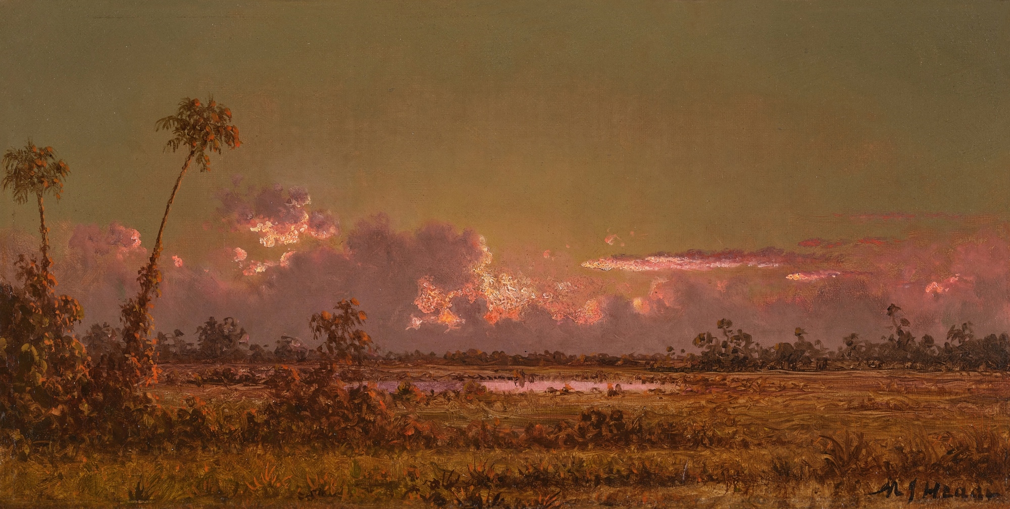 Martin Johnson Heade | Florida Marsh: Dawn (Circa 1880s) | MutualArt