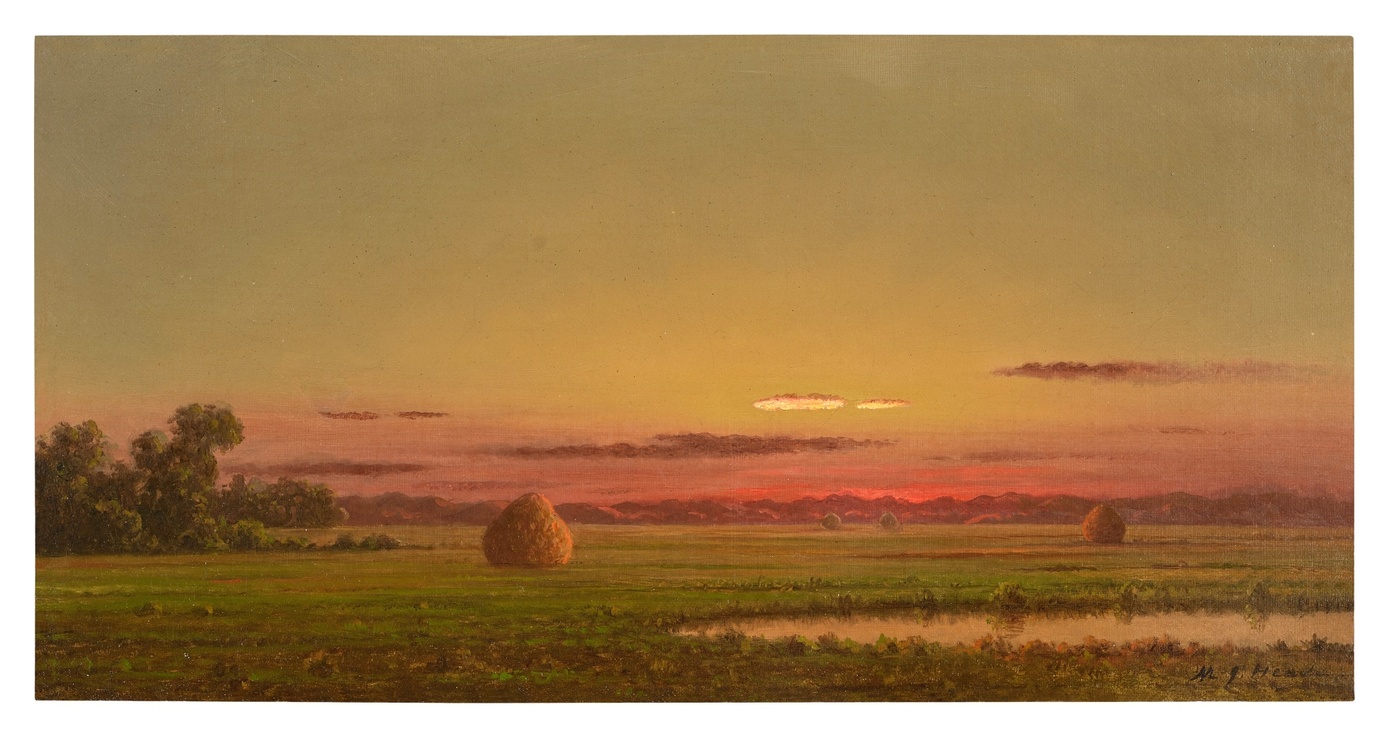 Martin Johnson Heade | Northern Marsh: Sunset (Circa 1880s) | MutualArt