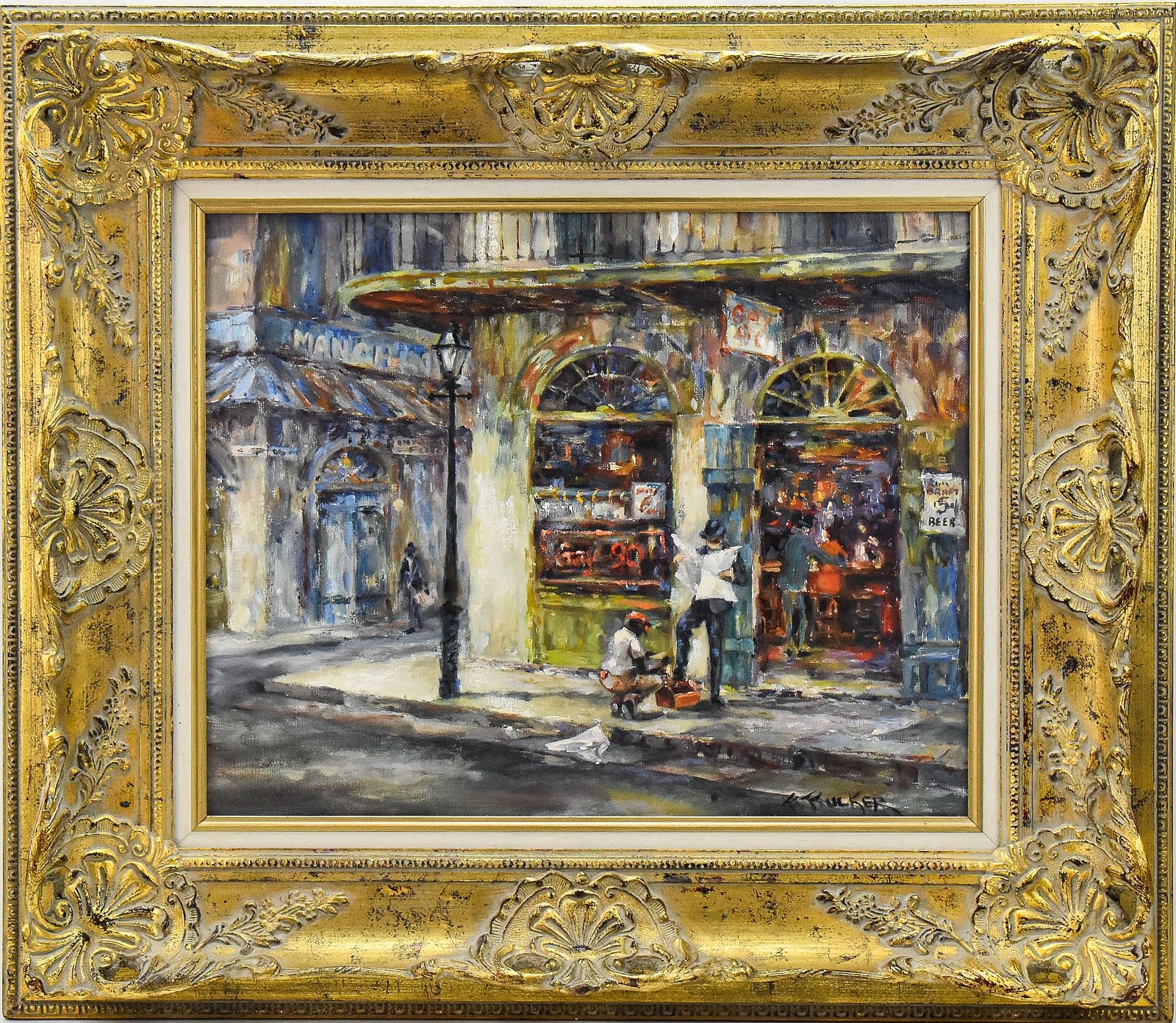 Robert Malcolm Rucker | ROBERT RUCKER FRENCH QUARTER BAR OIL PAINTING ...
