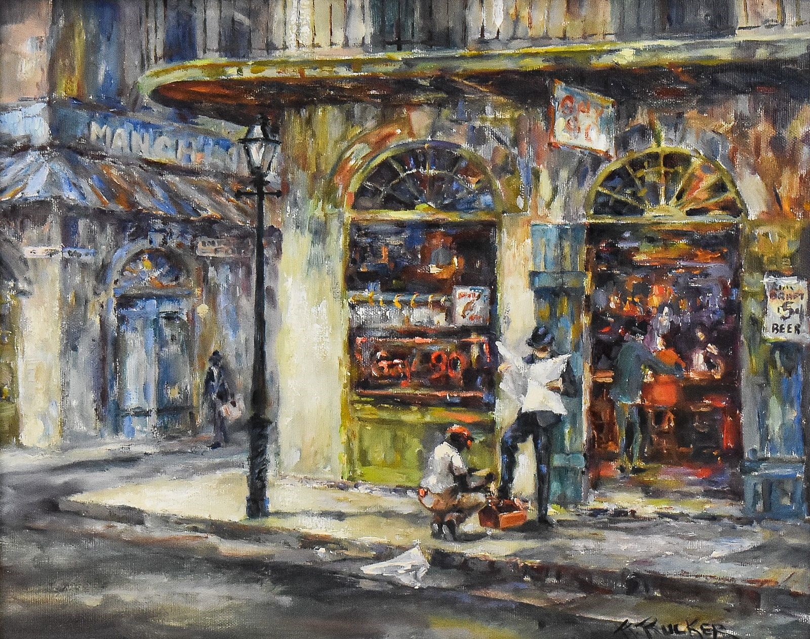 Robert Malcolm Rucker | ROBERT RUCKER FRENCH QUARTER BAR OIL PAINTING ...