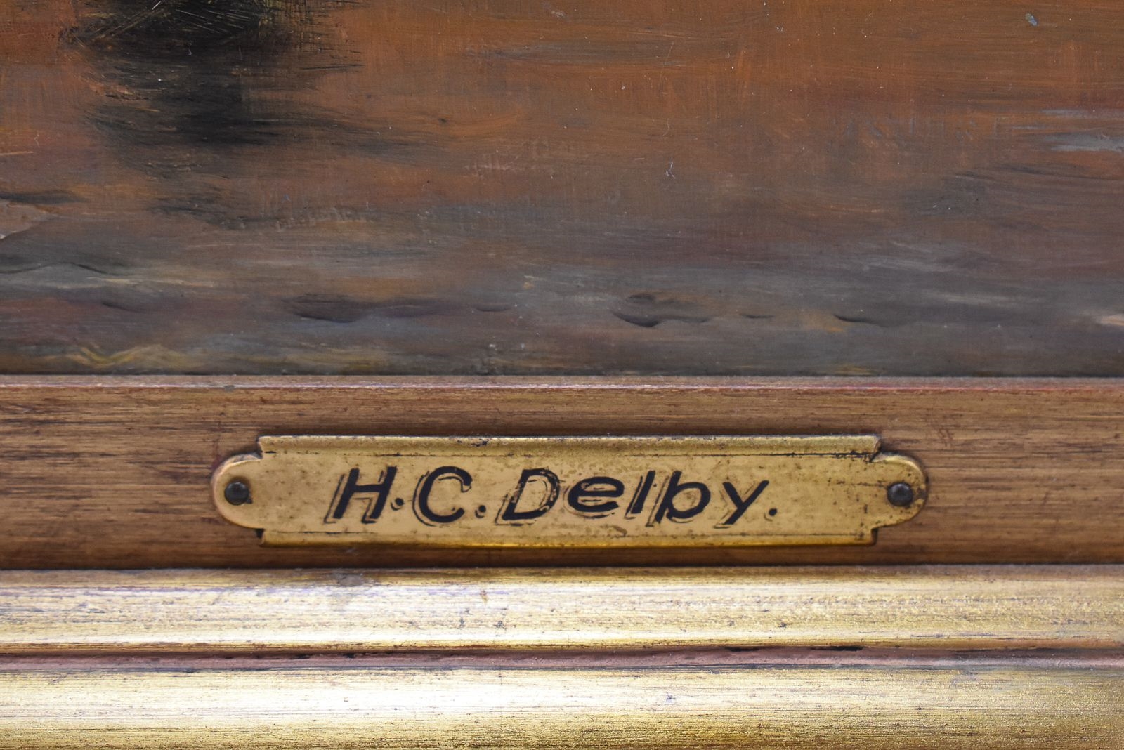 Hippolyte Camille Delpy | HC DELPY LAKESIDE SUNSET OIL PAINTING | MutualArt