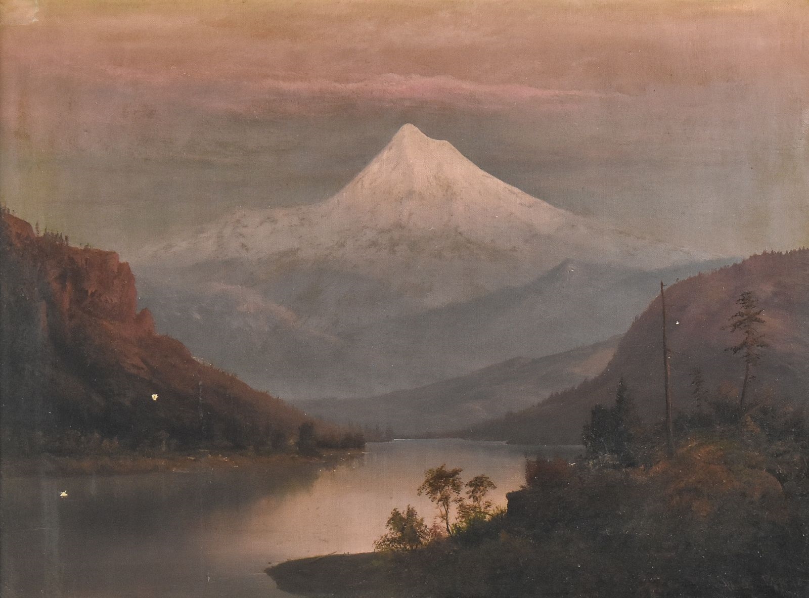 William Samuel Parrott | WILLIAM SAMUEL PARROTT MOUNT HOOD AT SUNSET ...