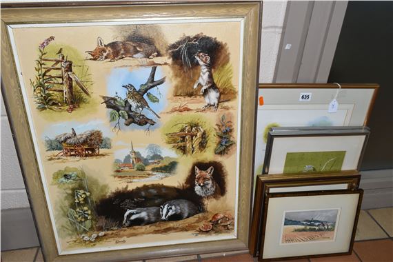 Robert Brindley | SIX ORIGINAL PAINTINGS COMRPISING AN OIL AND ...