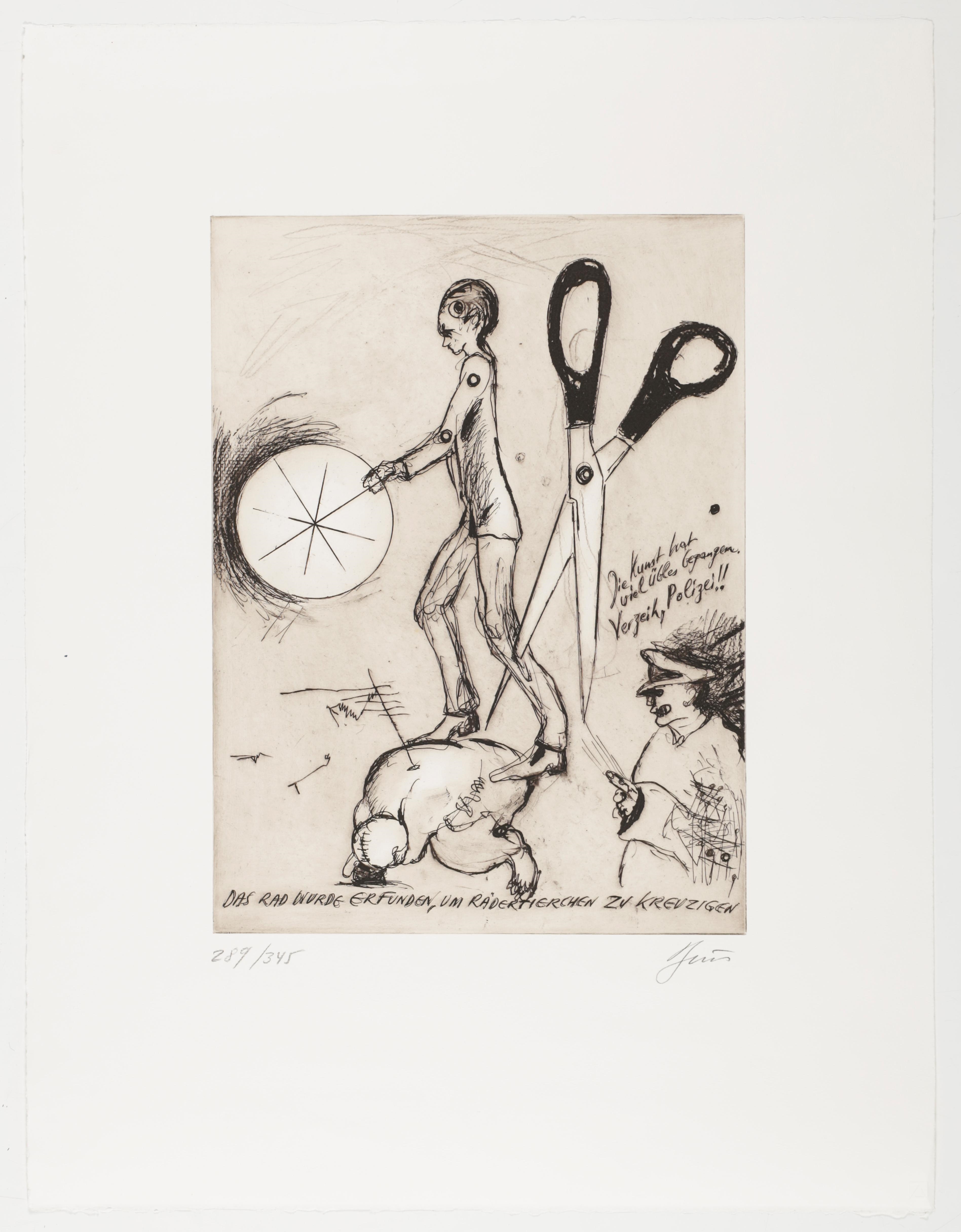 Günter Brus | Das Rad wurde erfunden um Rädertierchen zu kreuzigen ...