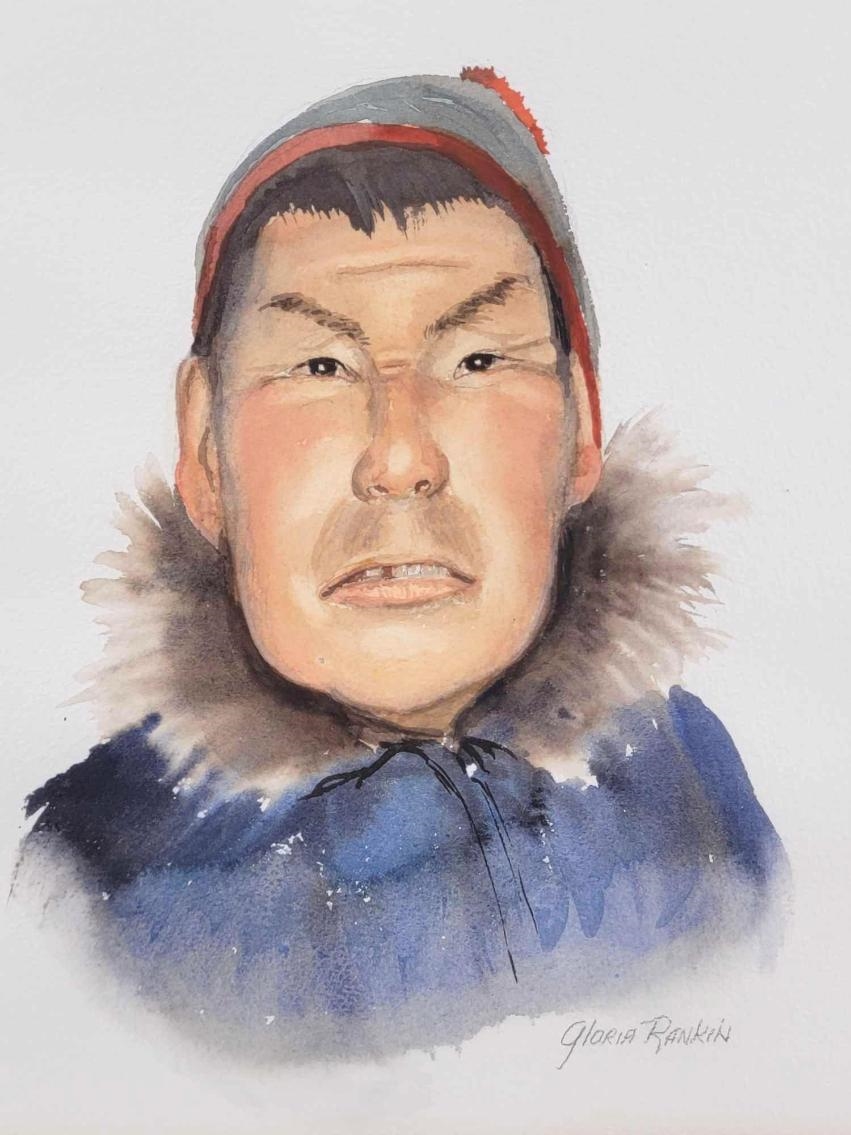 Gloria Rankin | An original portrait of an Alaska Native man | MutualArt