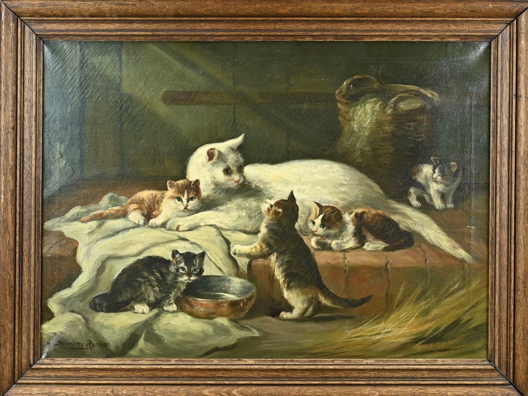 Henriette Ronner-Knip | Poezenfamilie (Circa 1930) | MutualArt