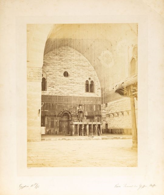 J. Pascal Sébah | Interieur de la mosquèe Sultan Hassan Cairo ...