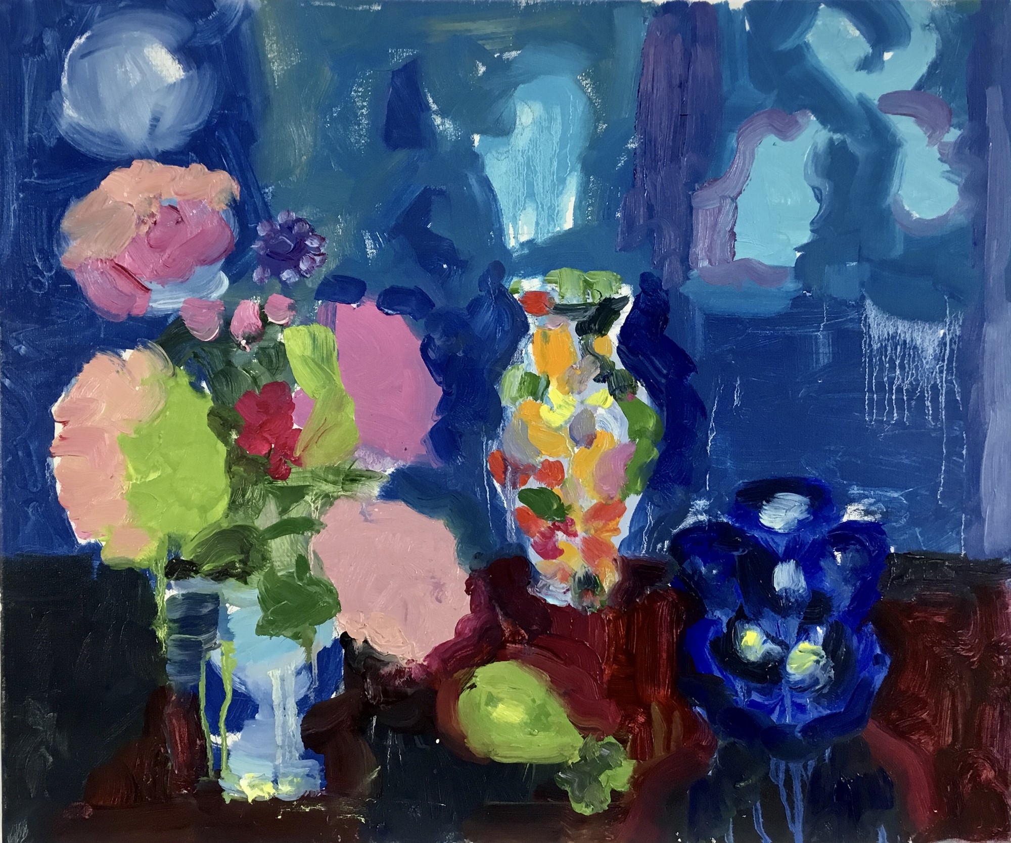 Annelise Firth | Pink and Blue Still Life | MutualArt