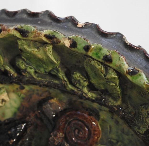Bernard Palissy | Ornamental circular earthenware dish with ...