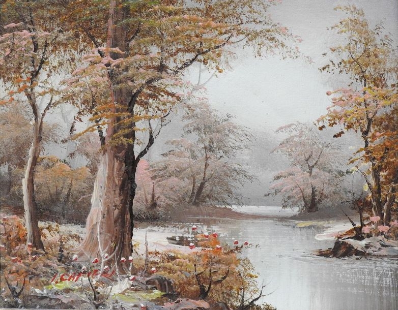 Irene Cafieri | Riverside in autumn (20th Century) | MutualArt