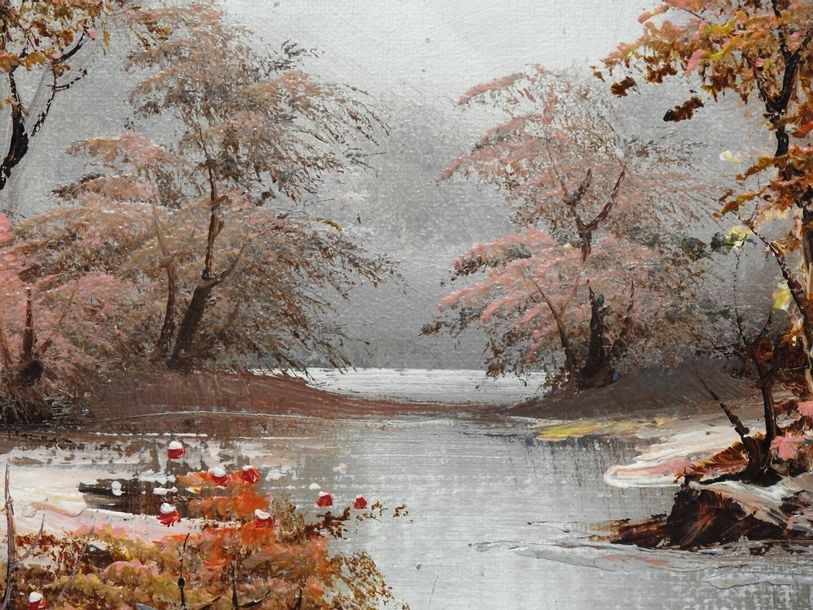 Irene Cafieri | Riverside in autumn (20th Century) | MutualArt