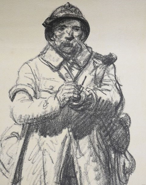 Theophile Alexandre Steinlen | Un vieux de la Vieille (1915) | MutualArt