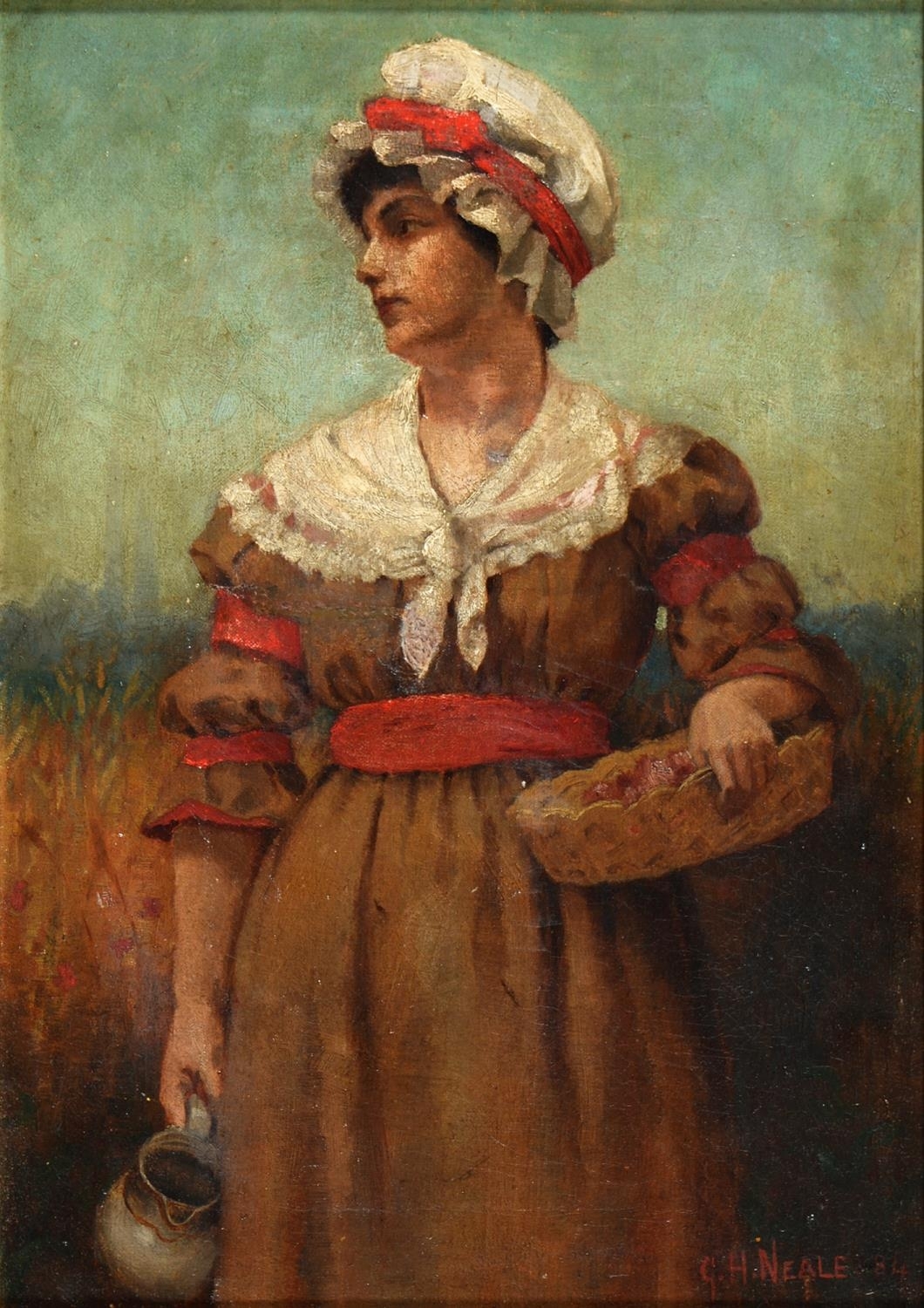 George Hall Neale | - The Serving Maid, (1884) | MutualArt