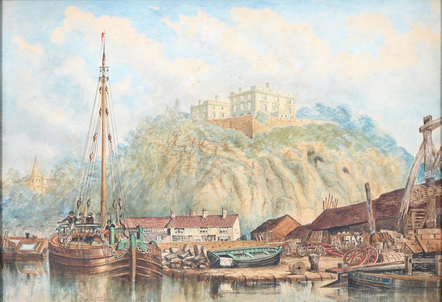 Thomas Cooper‏ Moore | - The Ruins of Nottingham Castle from Gordon's ...