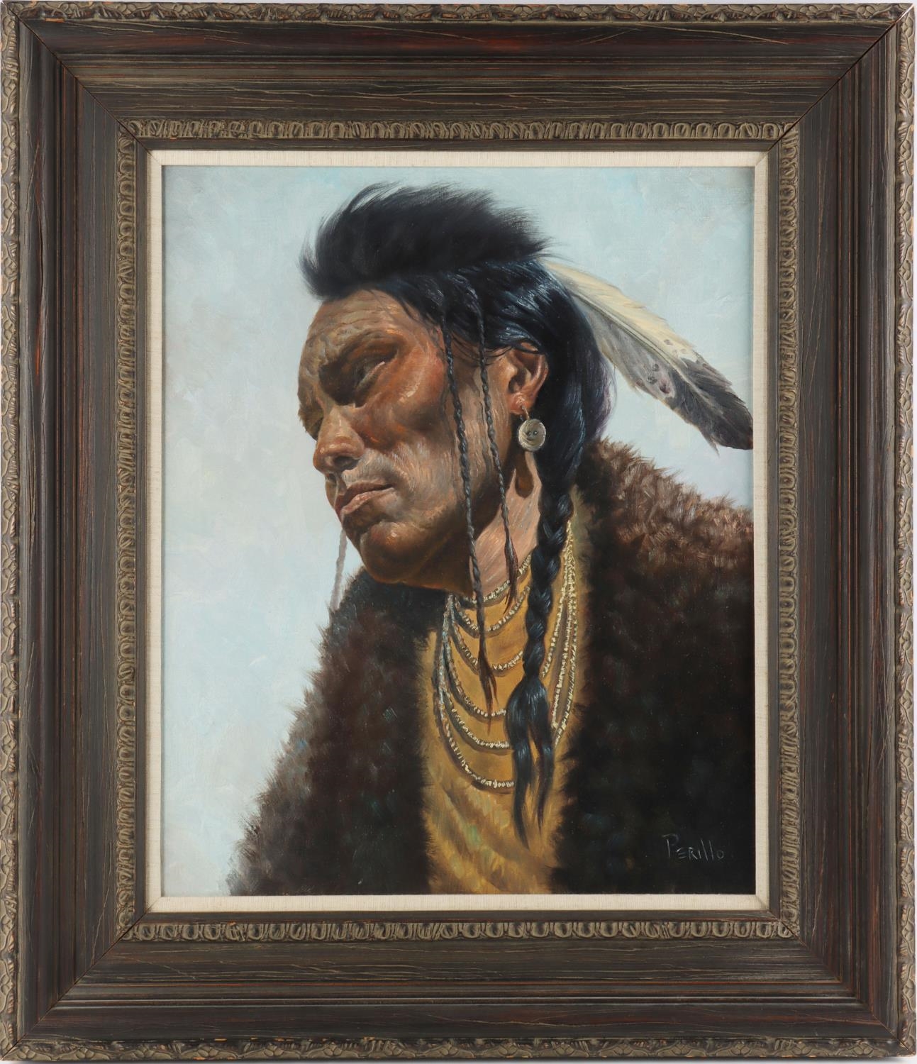 Greg Perillo | GREGORY PERILLO ORIGINAL PAINTING APSAROKE CHIEF | MutualArt