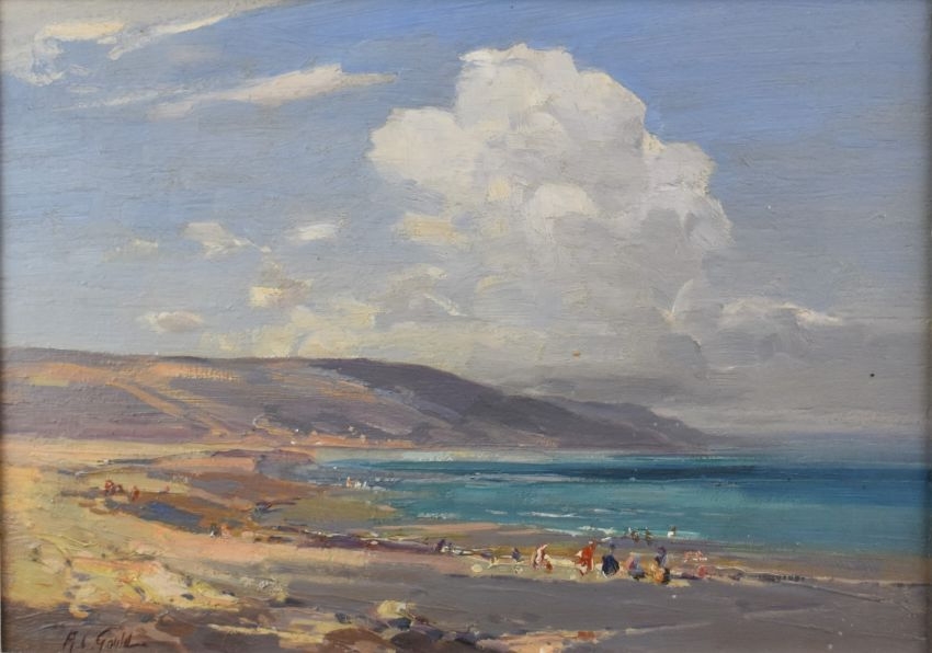 Francis Carruthers Gould | Somerset coastal scene Porlock bay from ...