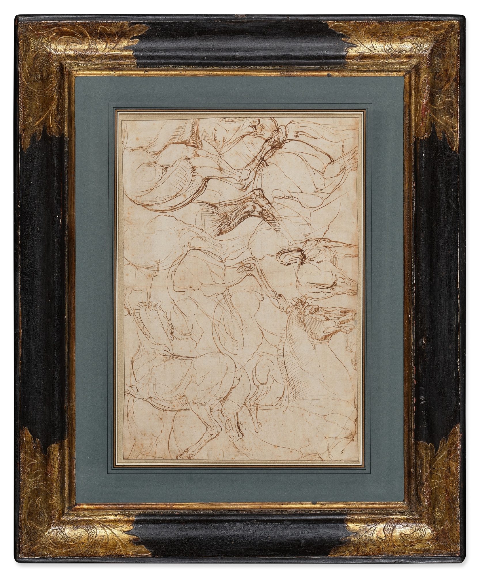 Perino del Vaga | Studies of men on horseback and in combat, Hector's ...