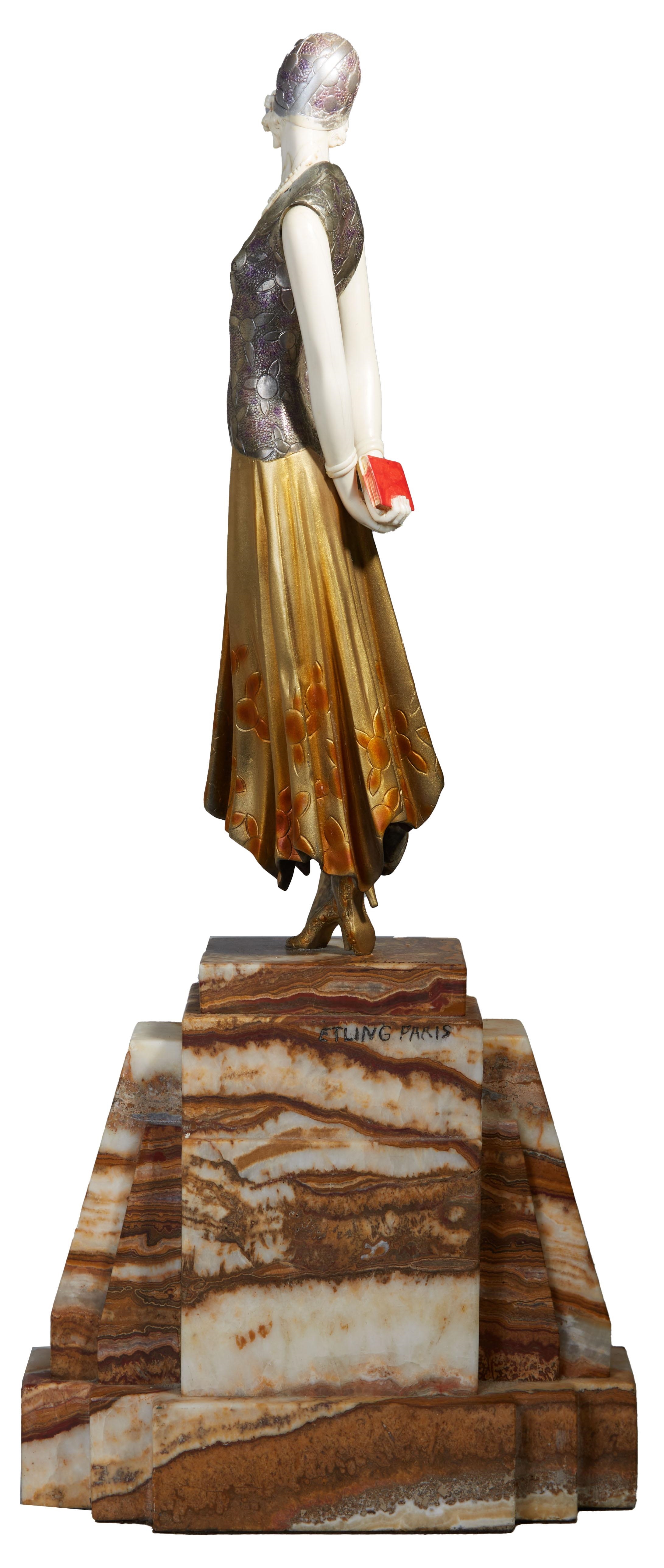 Demétre H. Chiparus | Lady with Book, | MutualArt