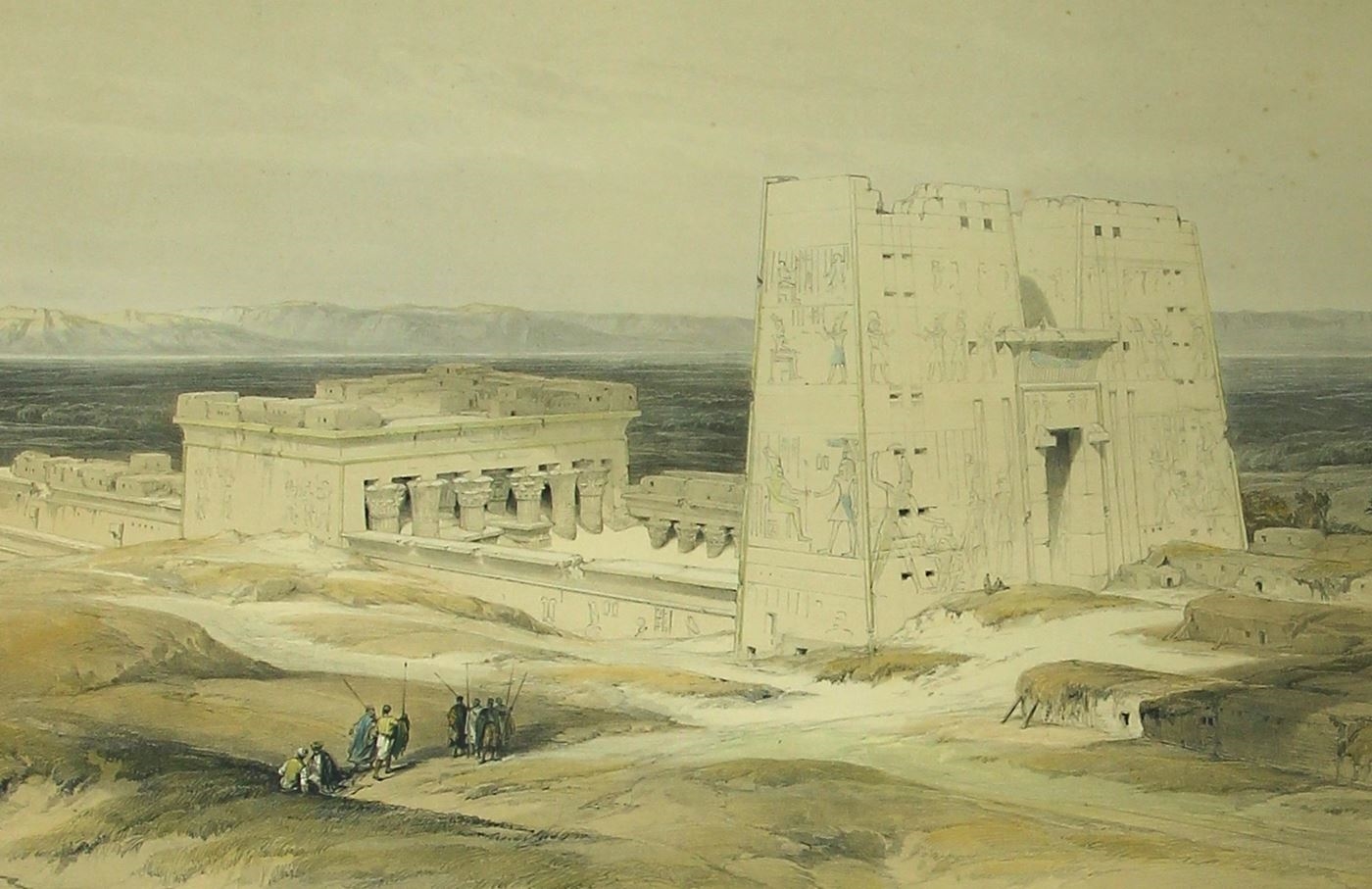David Roberts | Temple of Edfou, ancient Appolinopolis, upper Egypt ...