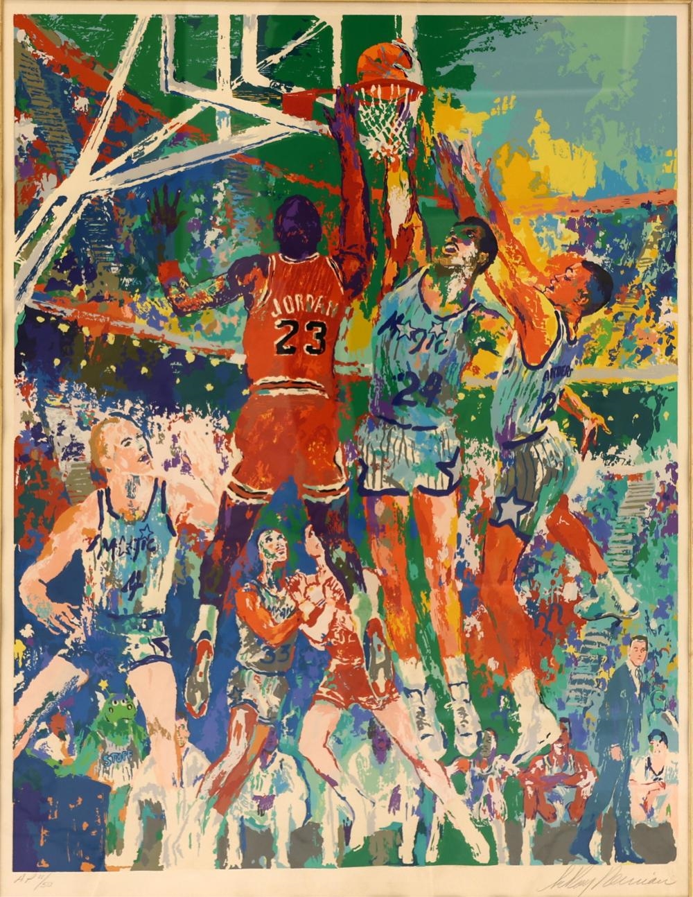 LeRoy Neiman | ORLANDO MAGIC AP MICHAEL JORDAN (1990) | MutualArt