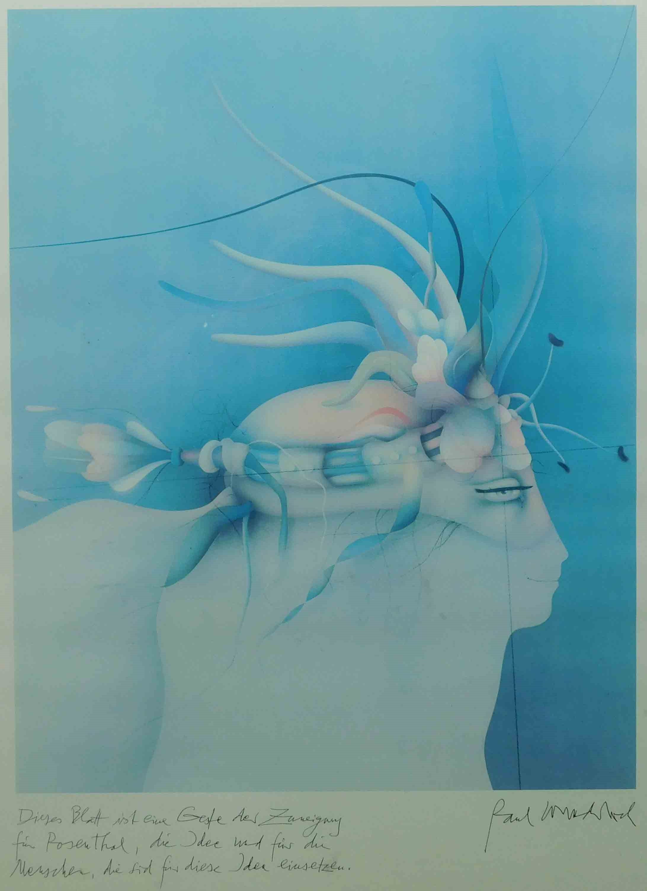 Paul Wunderlich | Sphinx with Death and a Dog (1979) | MutualArt