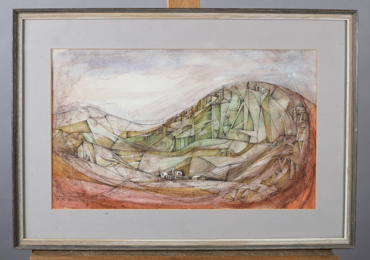 Peter Nuttall | Landscape with farmstead in the valley | MutualArt