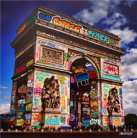 Maxim Blachere | Arc de Triumph Lithographie sur papier arches | MutualArt