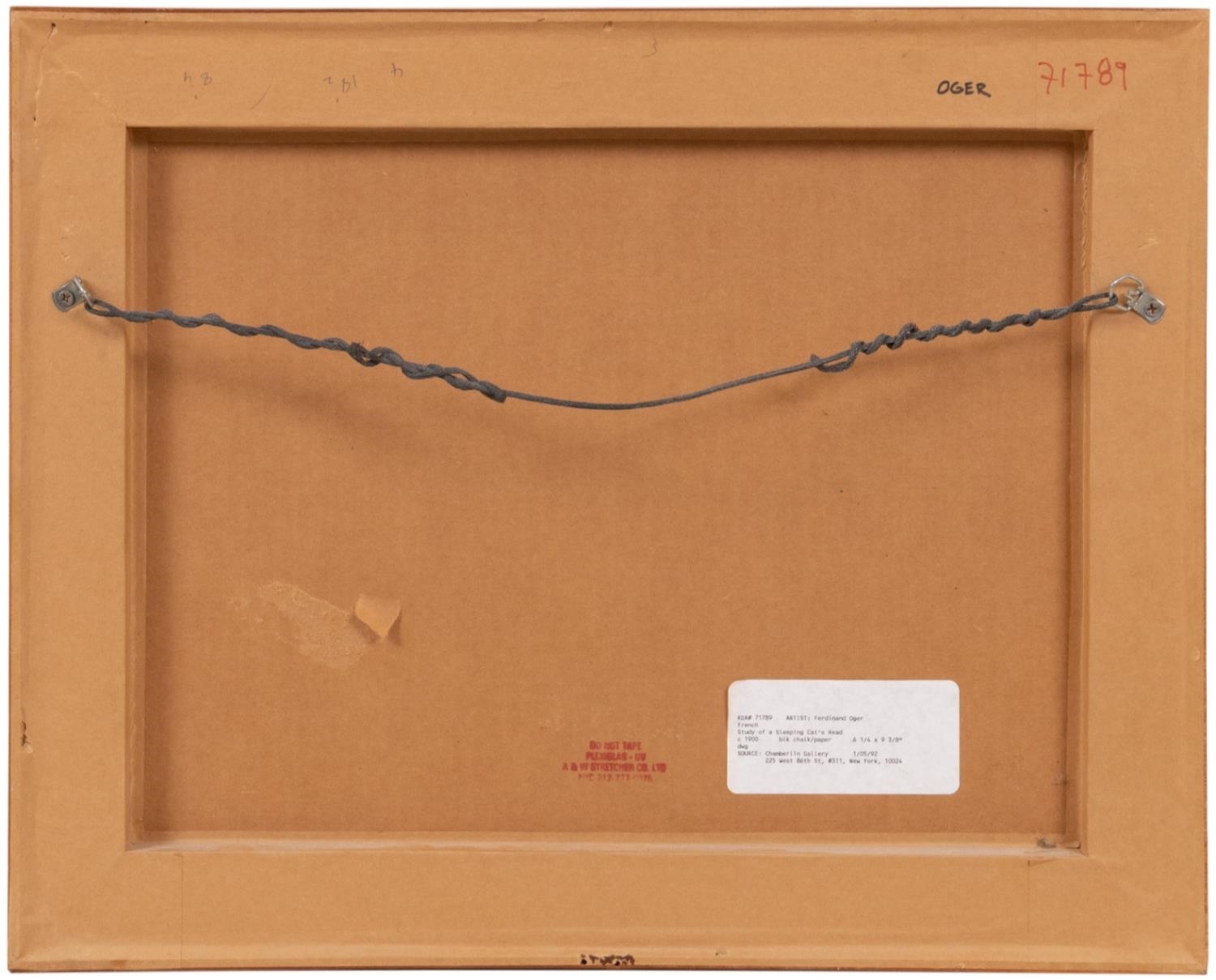 Ferdinand Oger | FERDINAND OGER 'STUDY OF SLEEPING CAT' CHARCOAL (1900 ...