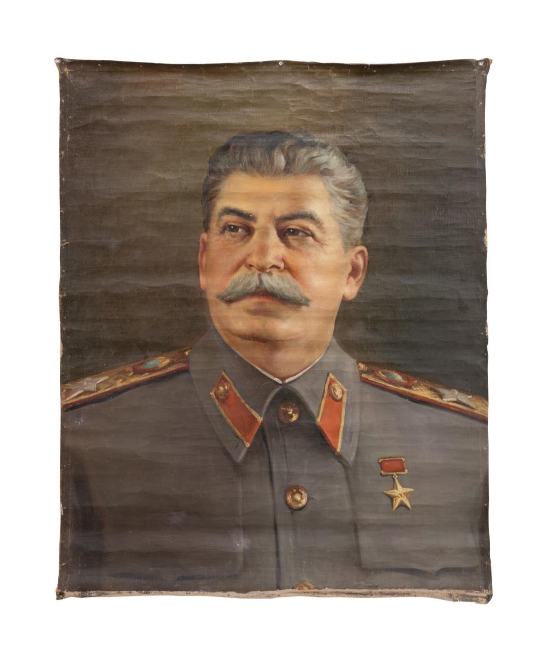 Johannes Saal | RUSSIAN SCHOOL, JOSEPH STALIN, UNFRAMED OIL | MutualArt