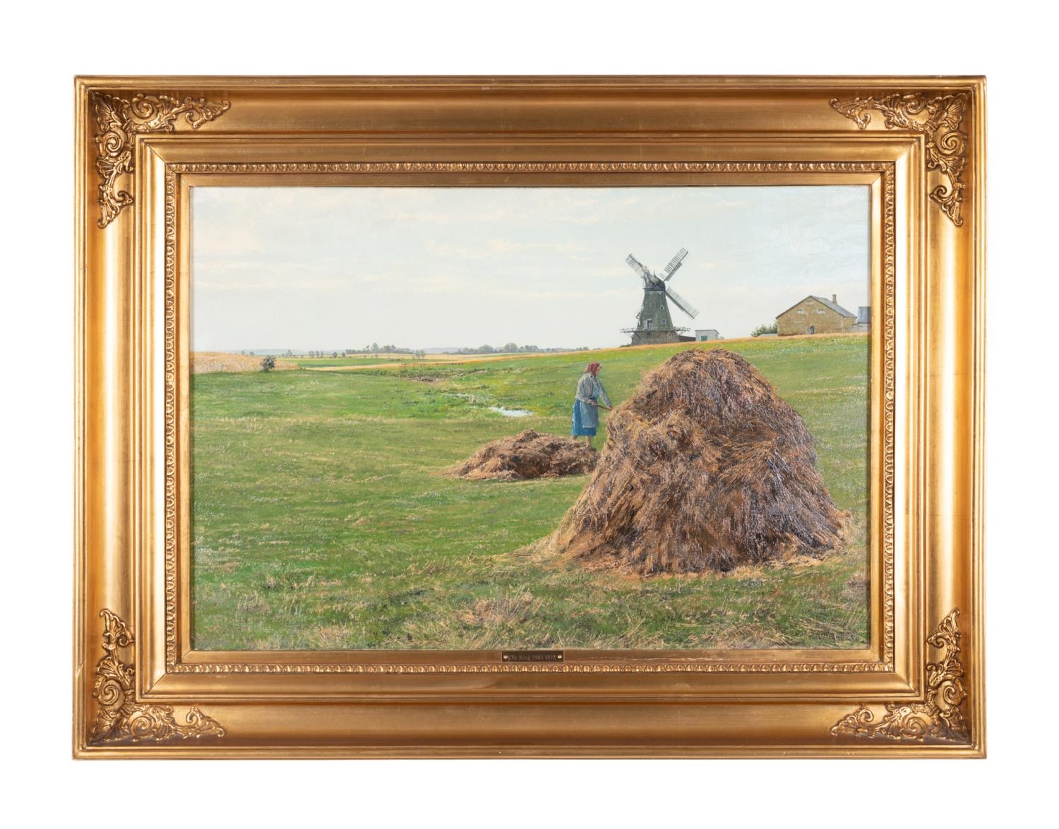 Ole Ring | OLE RING UNTITLED LANDSCAPE W/ FIGURES O/C | MutualArt