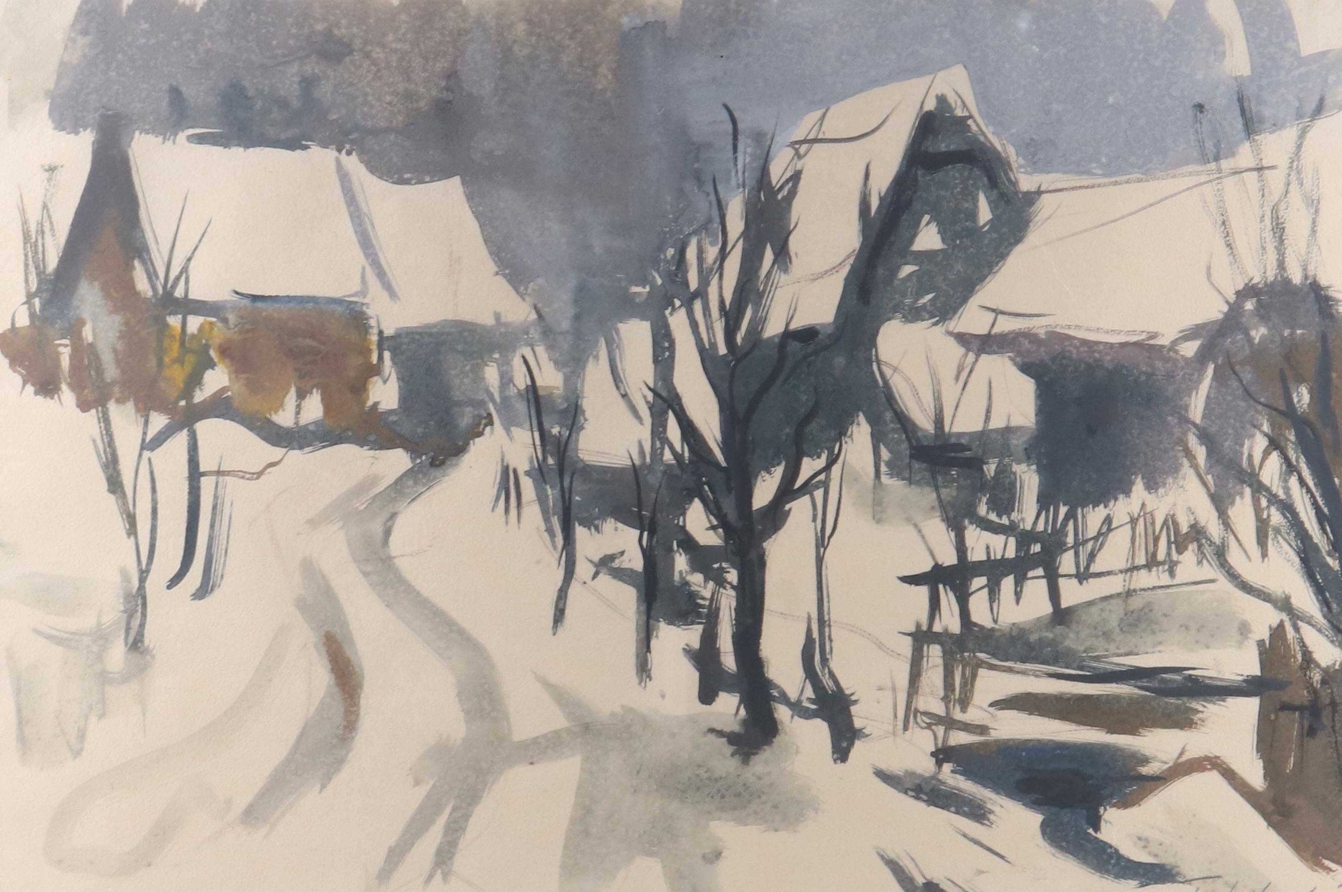 Franz Wlcek | winterliche Dorfansicht | MutualArt