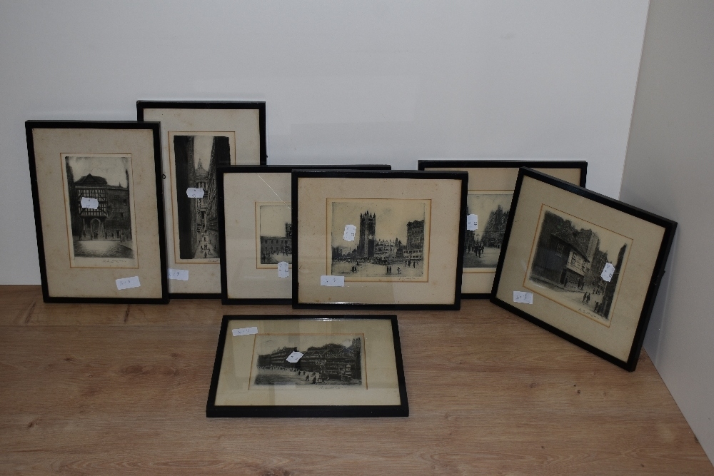 Walter Edwin Law | Seven etchings of architectural | MutualArt