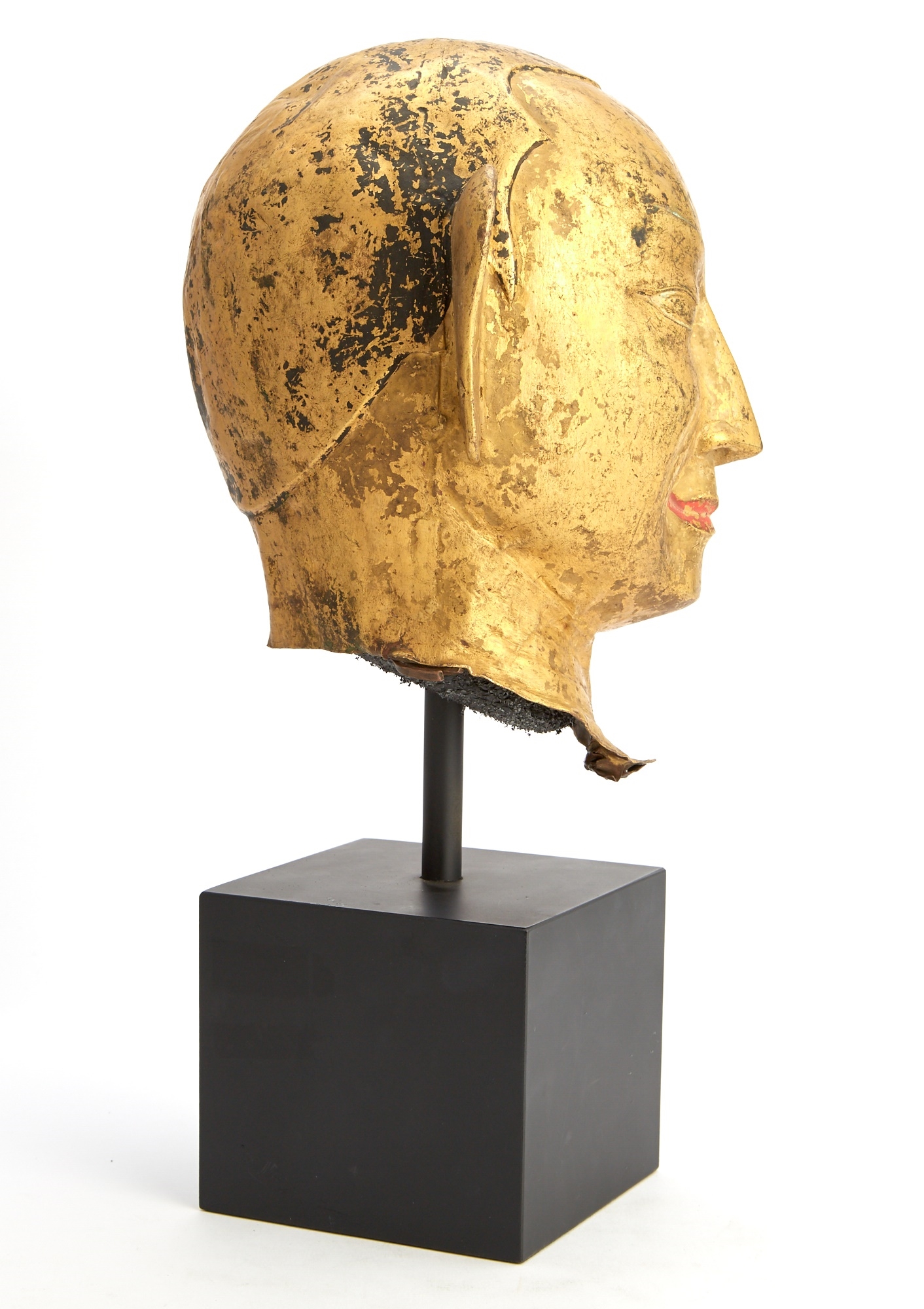 Tibetan school | The fully cast head with some polychrome details ...