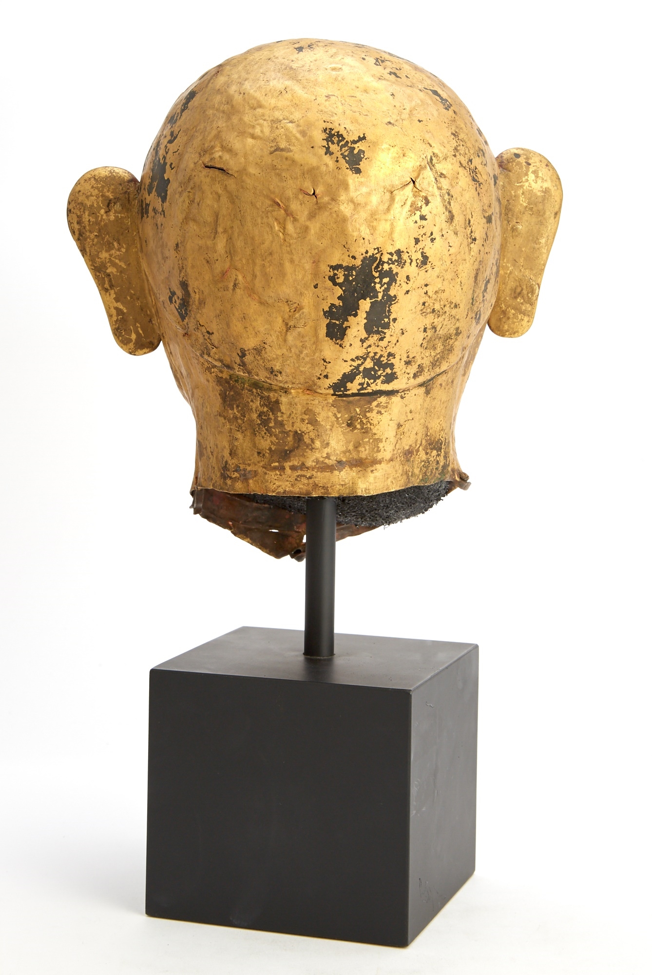 Tibetan school | The fully cast head with some polychrome details ...