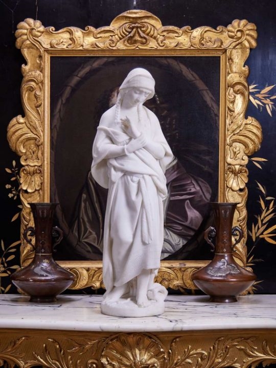 Pietro Bazzanti | A MARBLE FIGURE OF AN ARAB MAIDEN | MutualArt