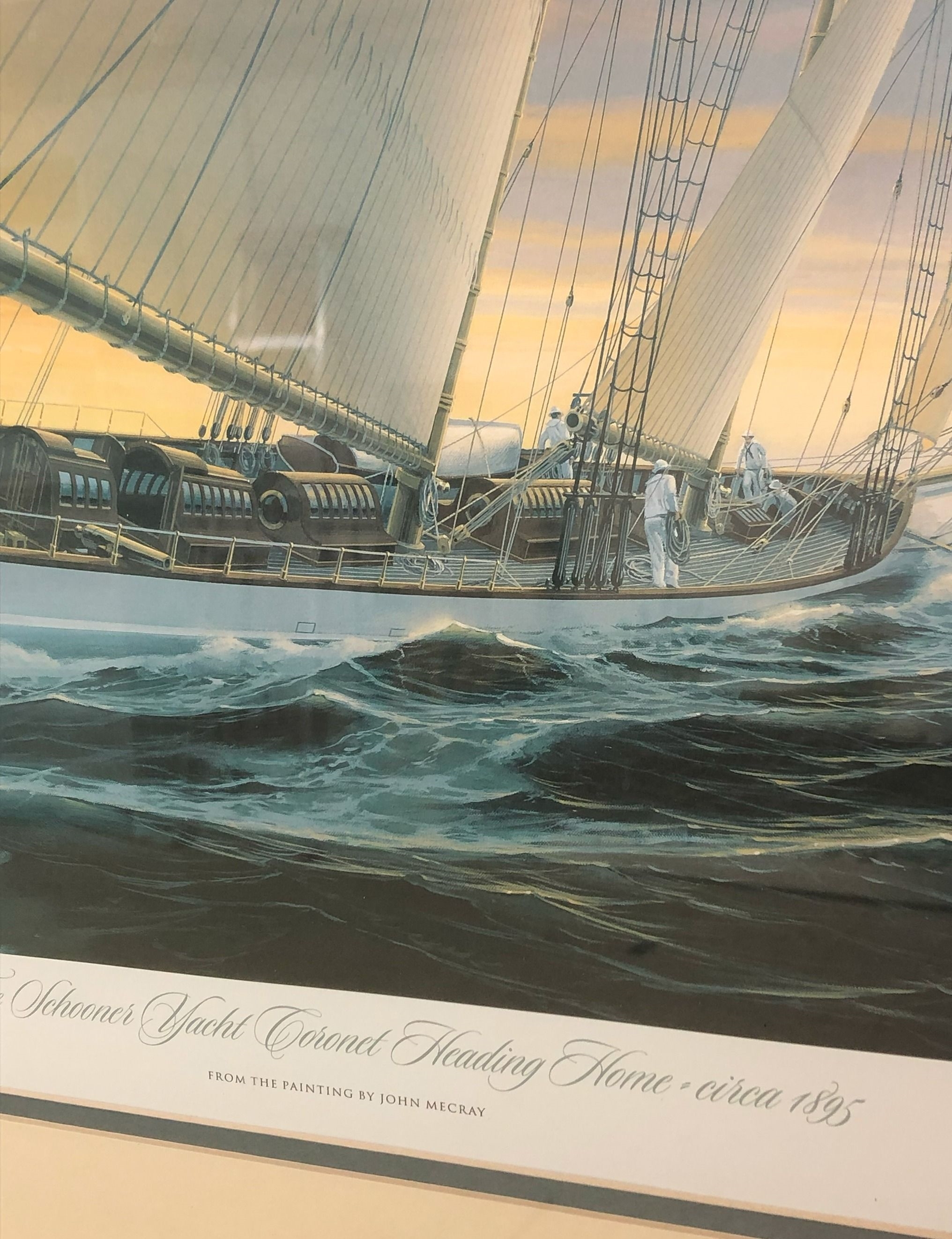 John Mecray | The Schooner Yacht Coronet Heading Home | MutualArt